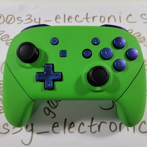 New Nintendo Switch Custom Green Pro Controller CHOOSE BUTTON COLOR - Etsy