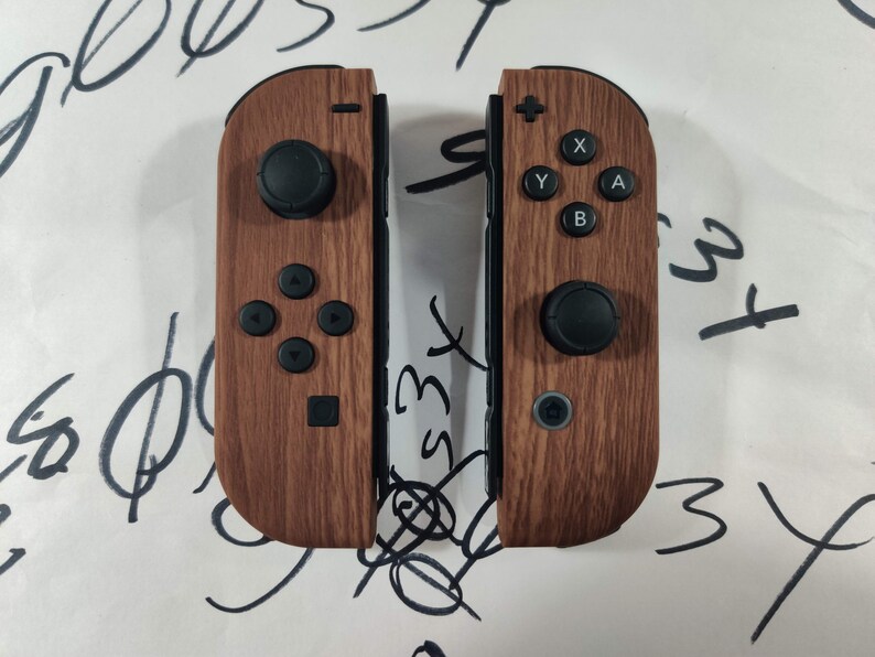 New Nintendo Switch Custom Wood Grain Styled Joycons and | Etsy