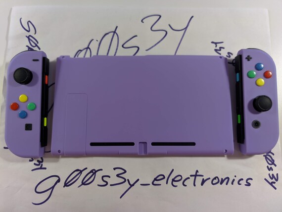 New Nintendo Switch Custom Lavender Joycons with SNES Buttons | Etsy