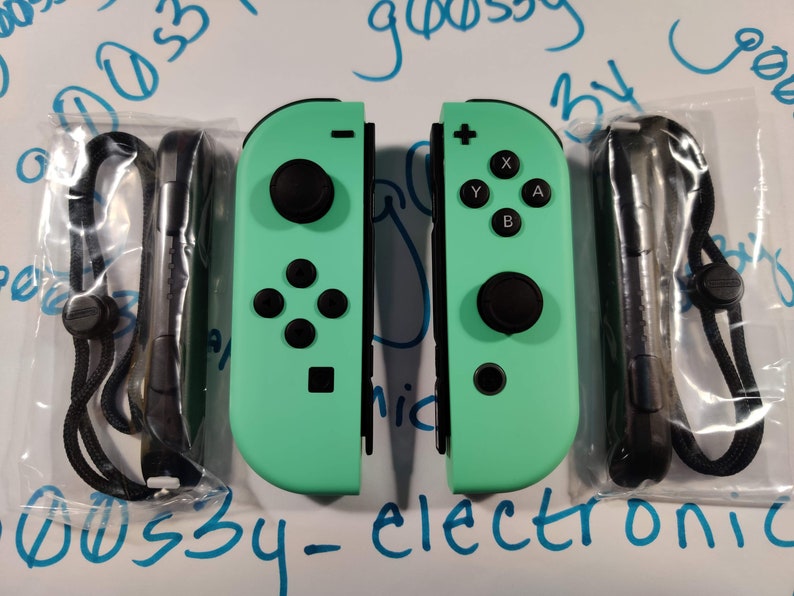 New Nintendo Switch Custom Mint Green Joycons and Backplate | Etsy