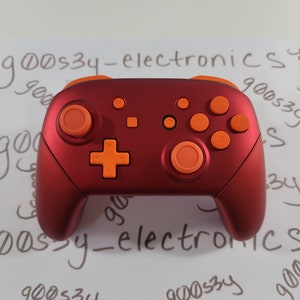 New Nintendo Switch Custom Metallic Red Pro Controller CHOOSE BUTTON ...