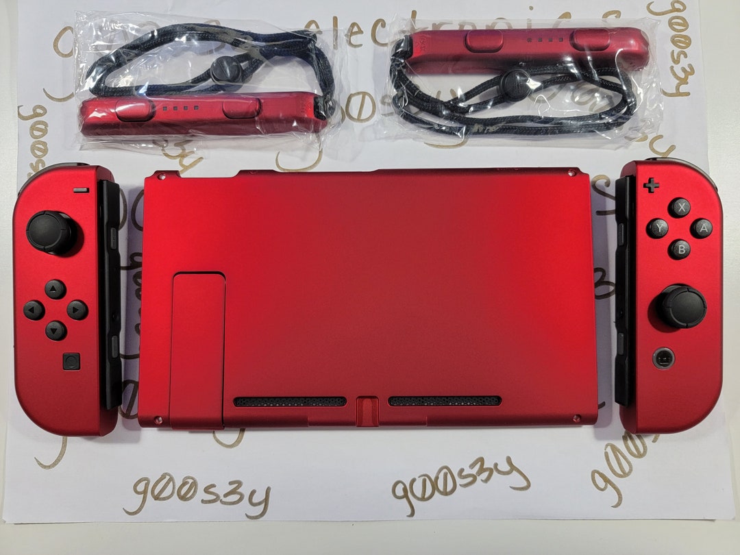 Neue Nintendo Switch Custom Metallic Red Joycons und Backplate - Etsy.de