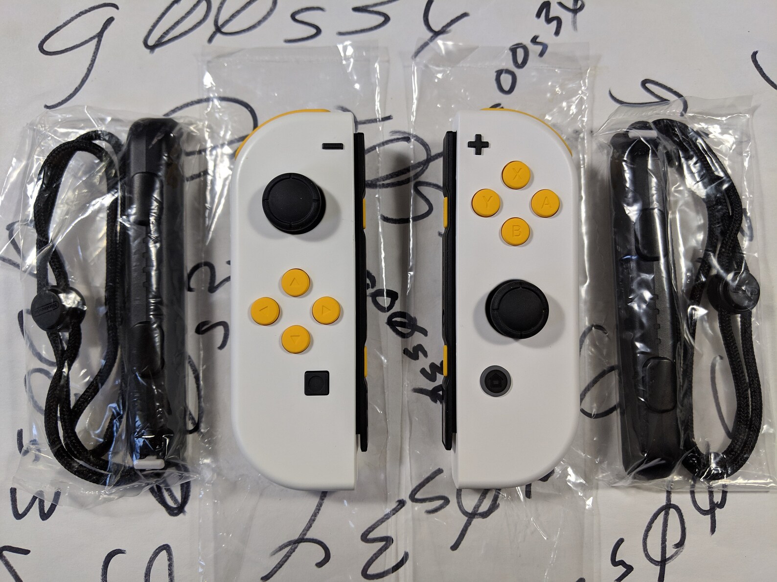 New Nintendo Switch Custom White Joycons With Yellow Buttons - Etsy