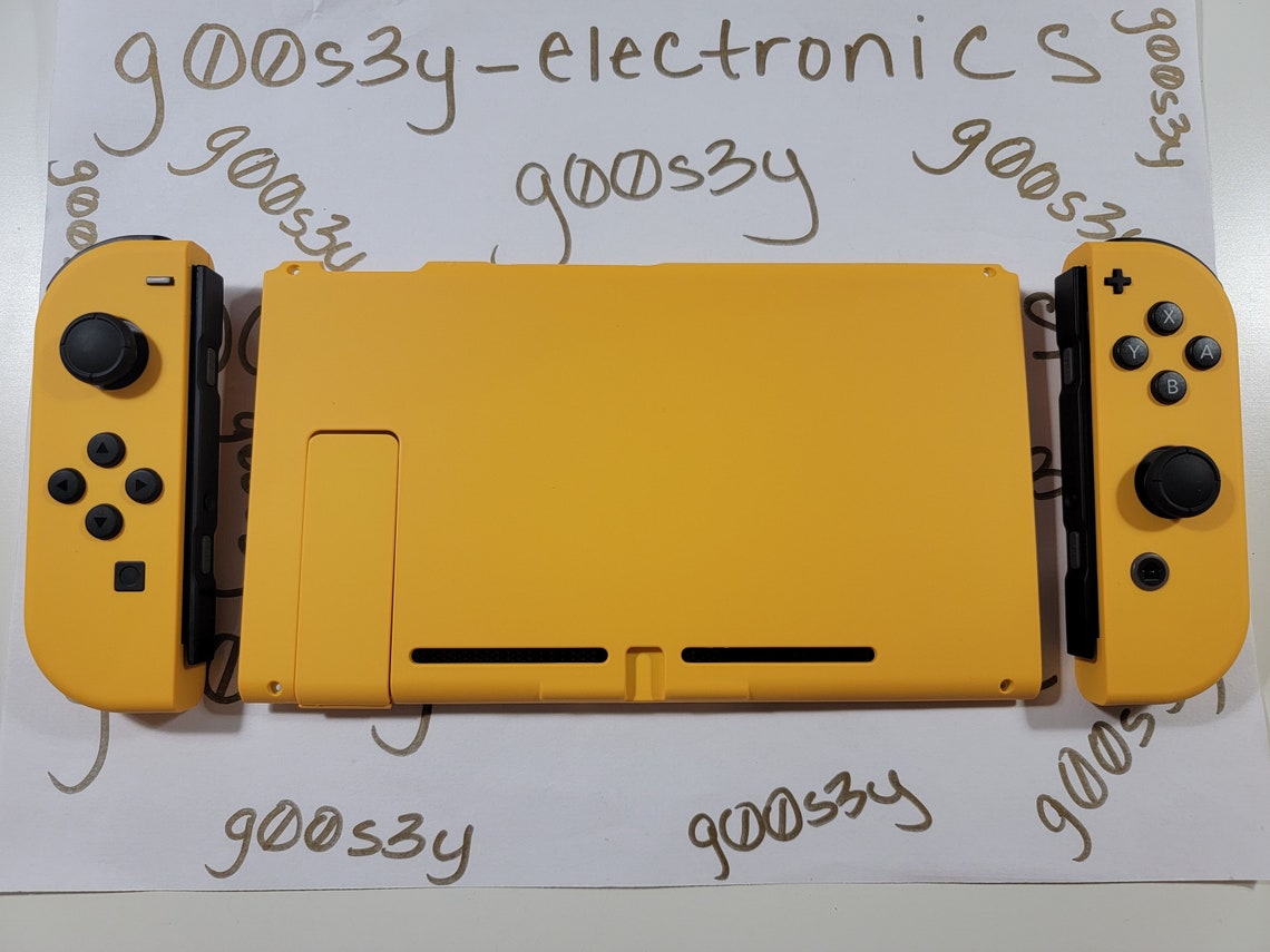 New Nintendo Switch Custom Caution Yellow Joycons and - Etsy
