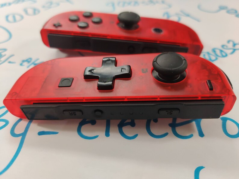 New Nintendo Switch Custom Frosted Red DPAD Joycons and - Etsy