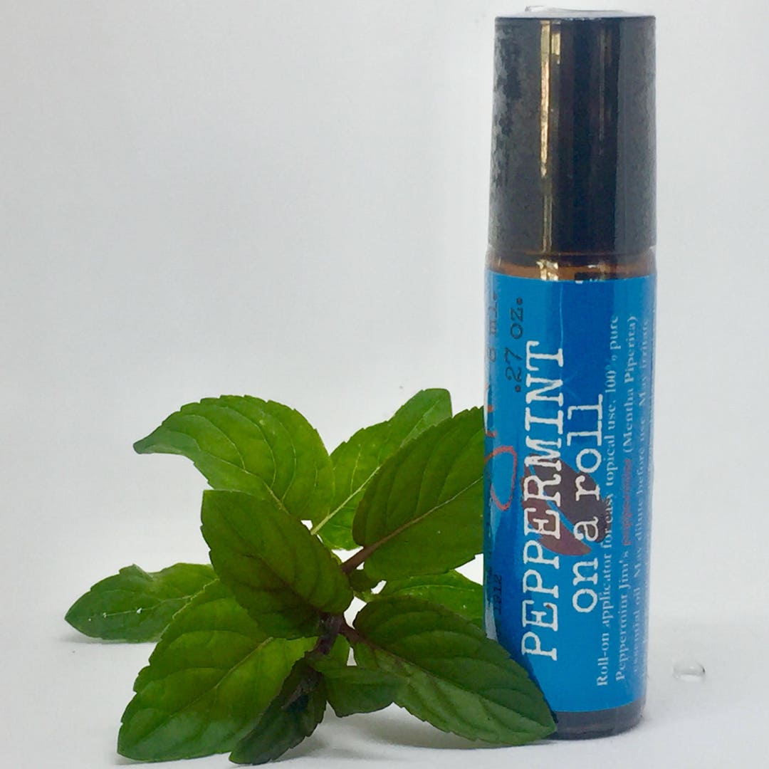 8ml 100% Pure Peppermint Roller Essential Oil, Undiluted, Raw, Farm ...