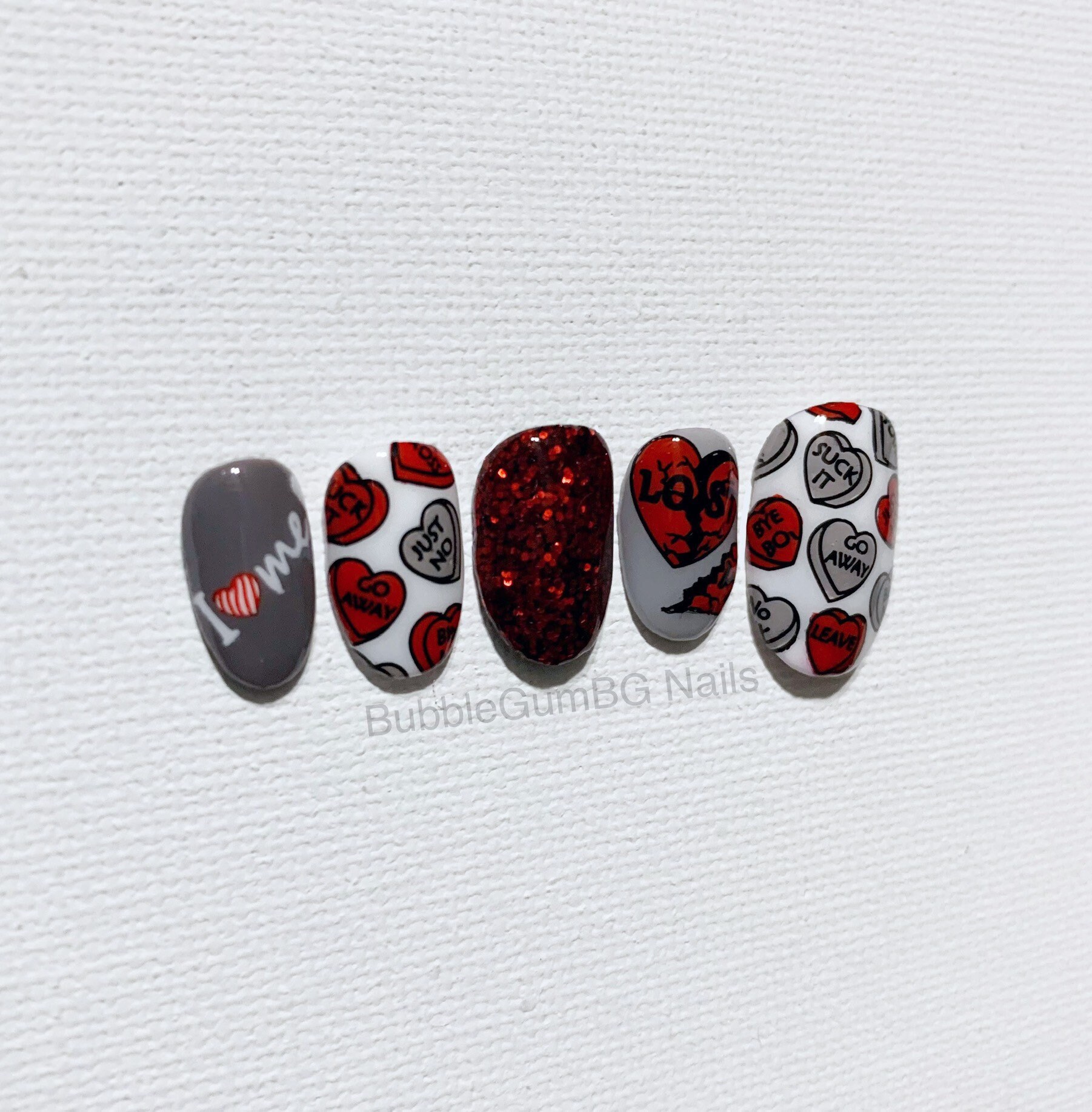 Anti-valentines, Broken Heart, Valentines Day, Glitter Nails, Breakup ...