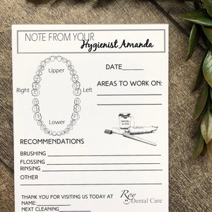 Dental Hygienist Note- Pack of 4 Pads ( Generic, Semi-custom, Custom ...