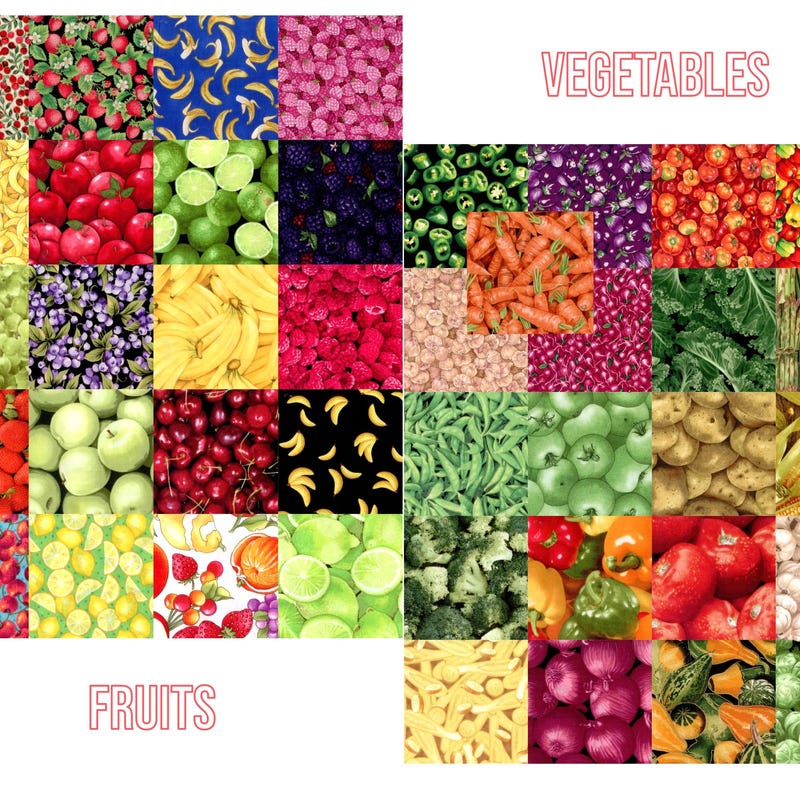 Vegetable Fabric - Etsy
