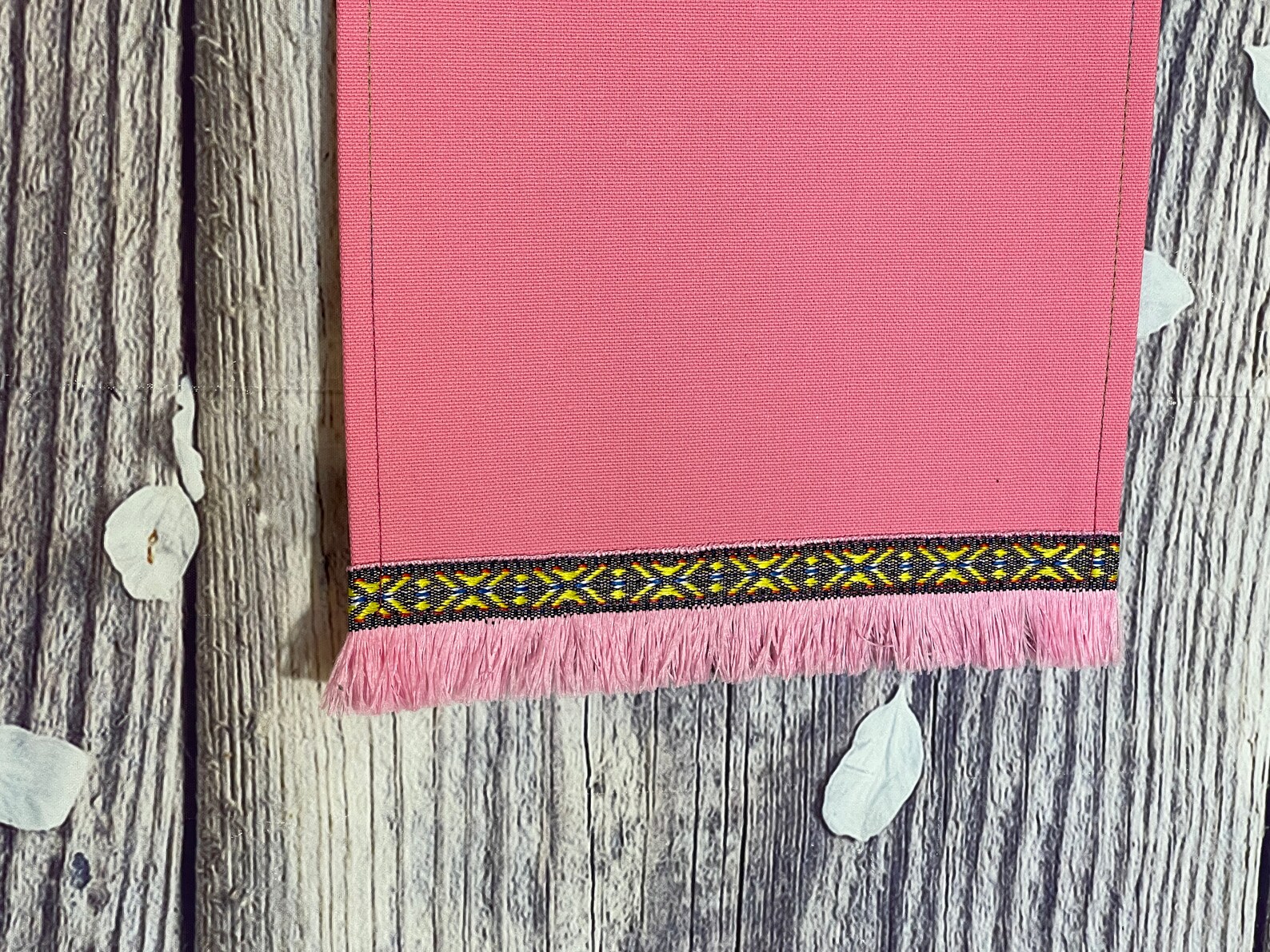 Pink Pin Pennant With Ethnic Tassel Lace Fringe Trim / - Etsy