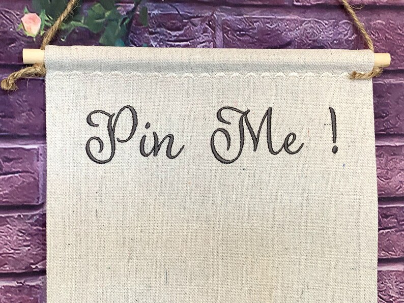 Enamel Pin Banner With Embroidered pin Me Message | Etsy