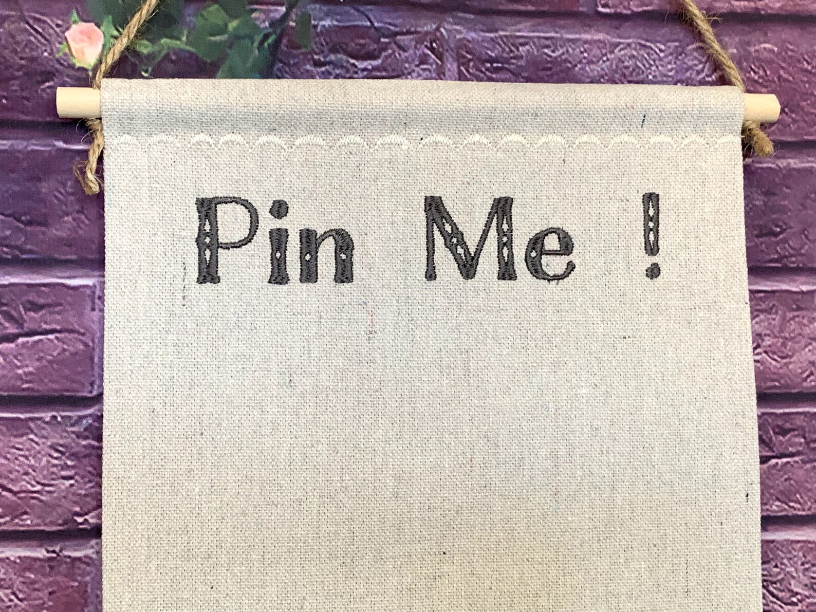 Enamel Pin Banner With Embroidered pin Me Message - Etsy