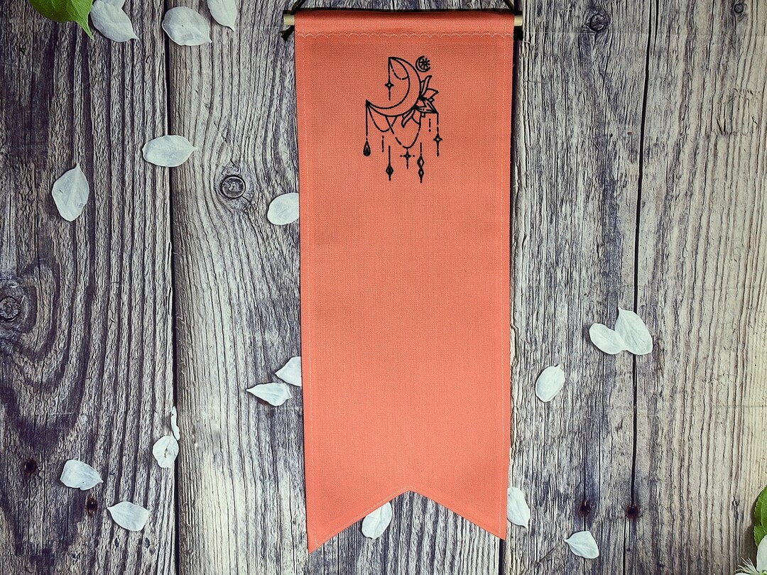 Swallow Tail Design Coral Canvas Banner, Wall Pin Pennant, Lapel Pin ...