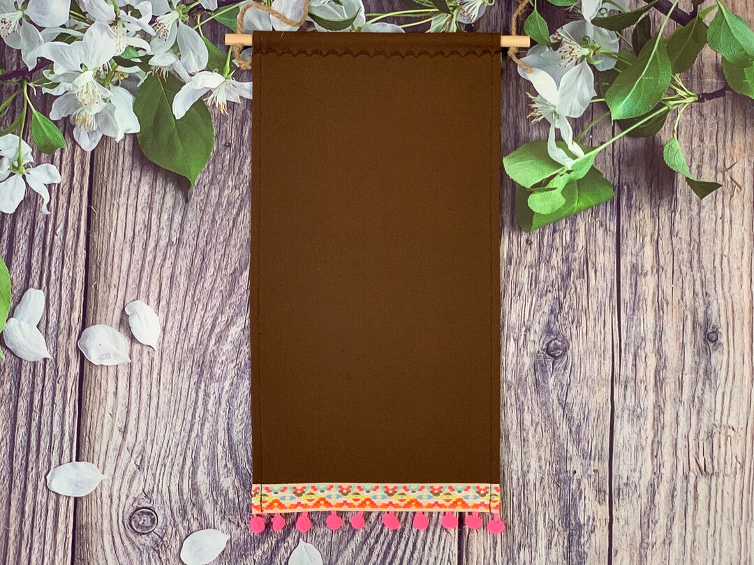 Pin Banner / Unique Pin Pennant / Handmade Blank Canvas Banner With ...