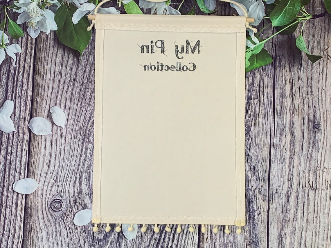 Pin Banner / Unique Pin Pennant / Handmade Pin Pennant With - Etsy