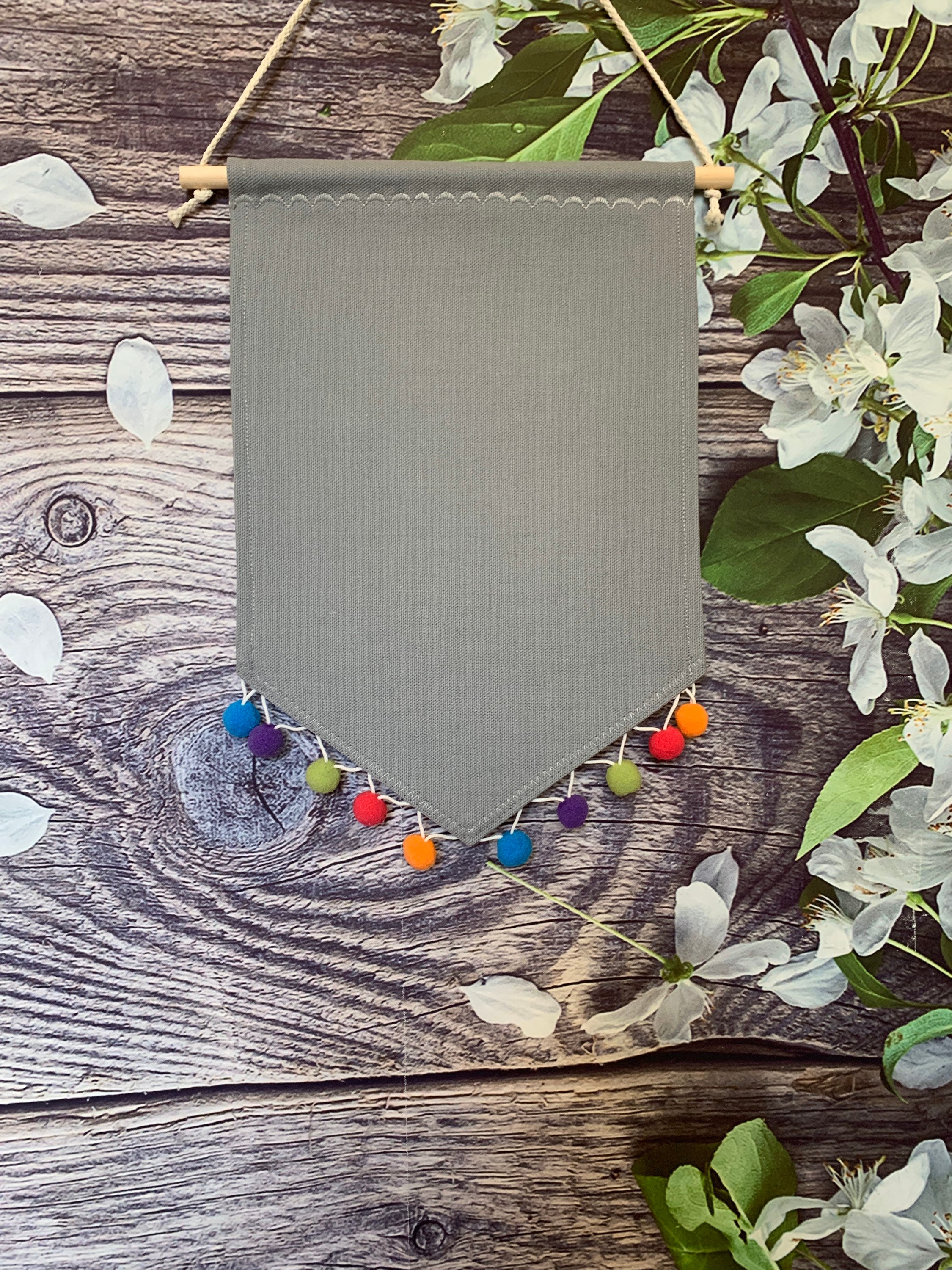 Pin Banner / Unique Pin Pennant / Handmade Blank Canvas Banner - Etsy