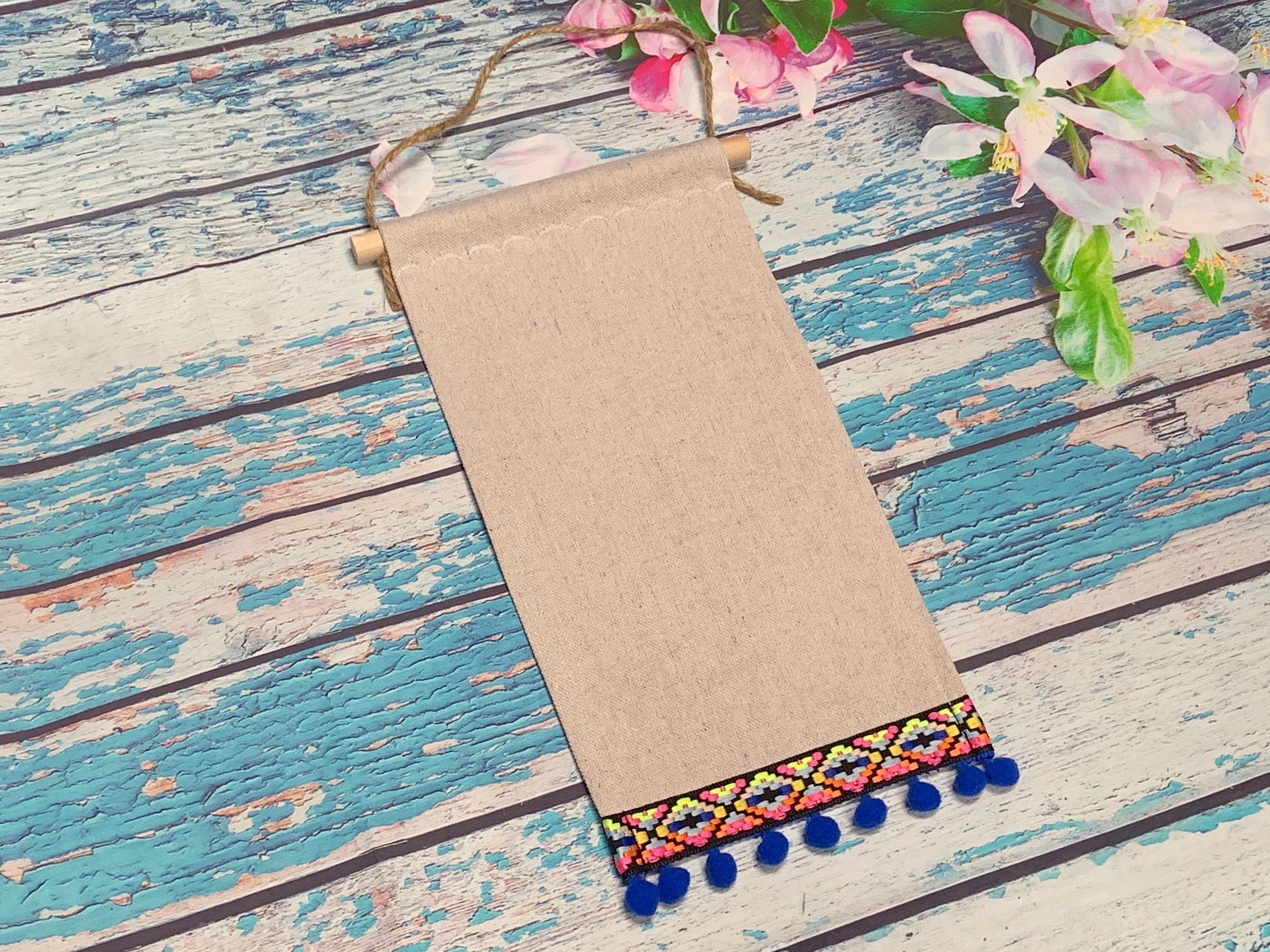 Pin Banner / Unique Pin Pennant / Handmade Blank Canvas Banner - Etsy