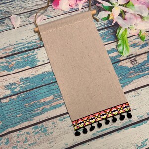 Pin Banner / Unique Pin Pennant / Handmade Blank Canvas Banner With ...