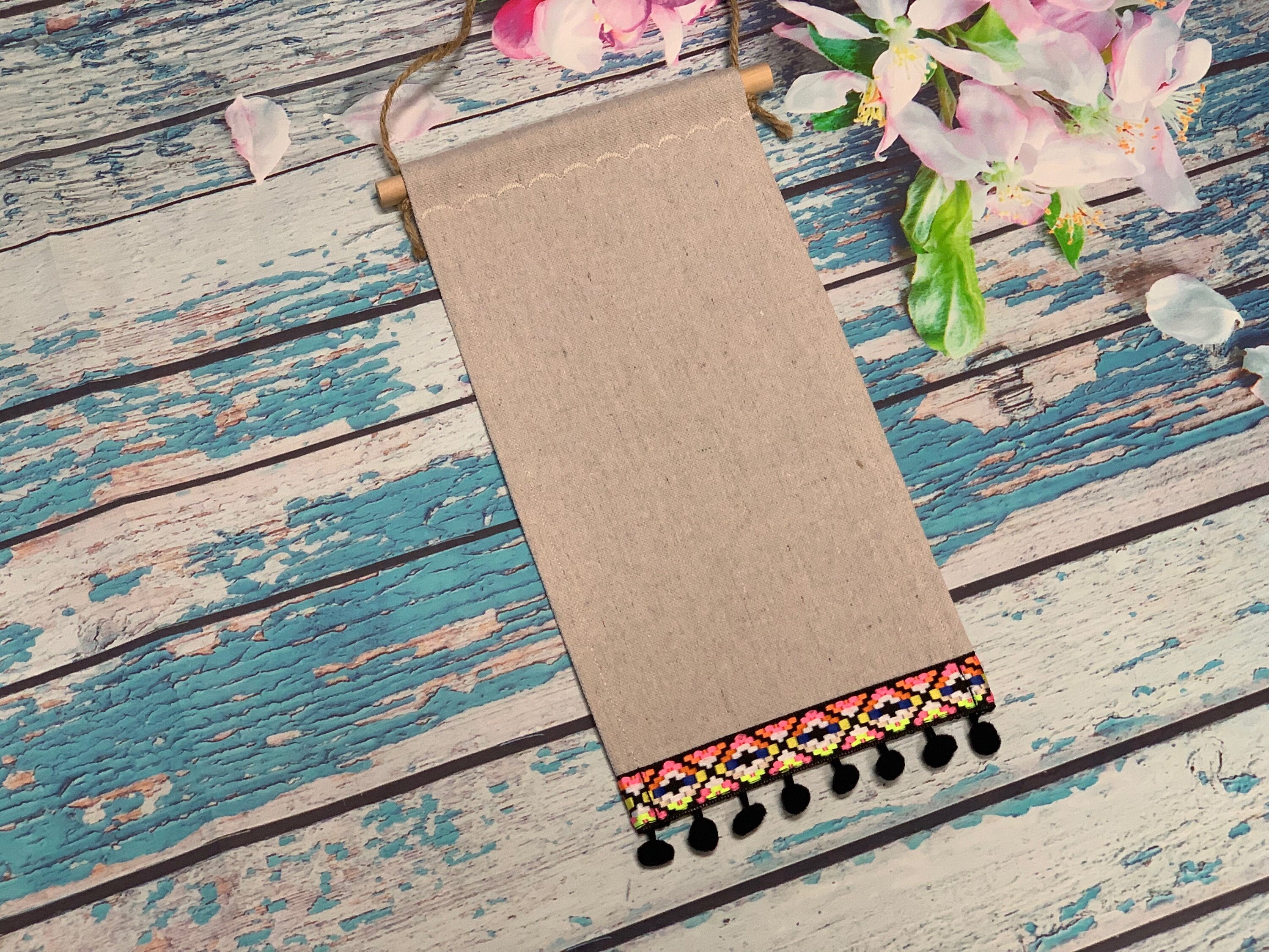 Pin banner / Unique Pin Pennant / Handmade Blank Canvas Banner | Etsy