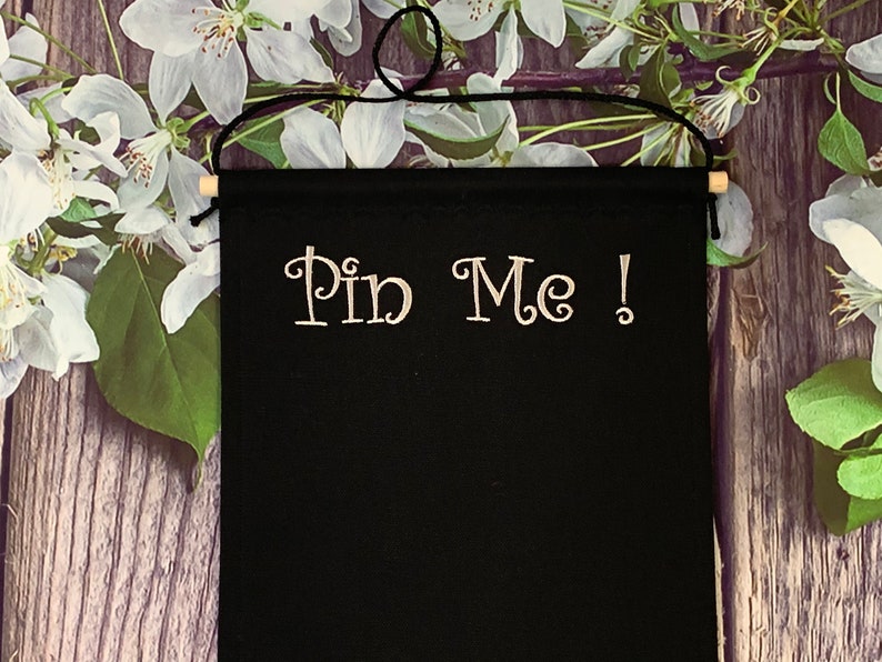 Enamel Pin Banner With Embroidered pin Me Message - Etsy