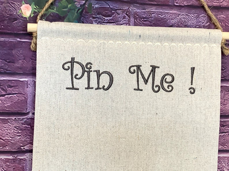 Enamel Pin Banner With Embroidered pin Me Message | Etsy