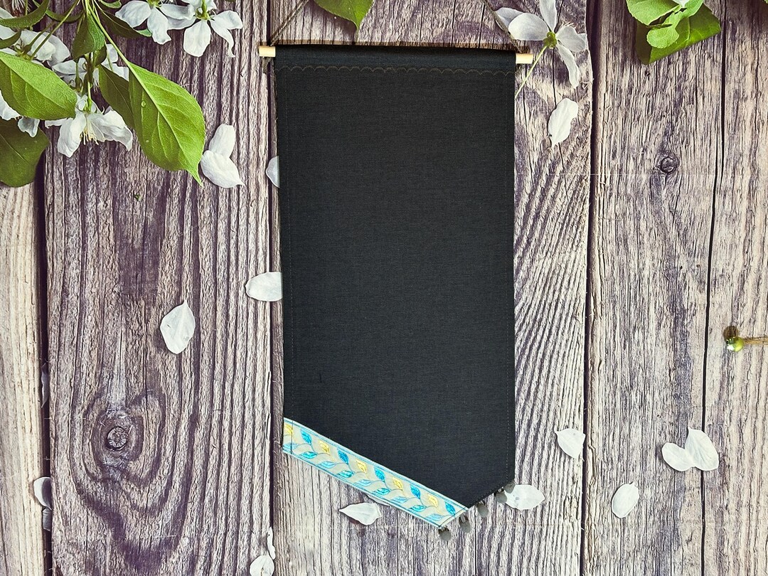 Charcoal Unique Pin Banner With Custom Vintage Decorative Trim ...