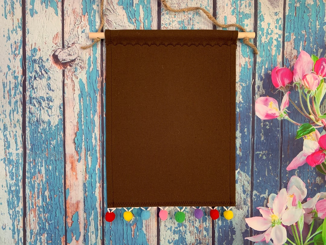 Pin Pennant / Unique Pin Banner / Handmade Blank Canvas Banner With ...