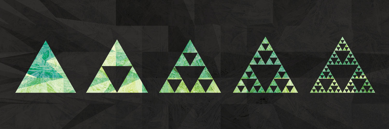 Triangle Fractals (printable Science Art - Panoramic - Instant Digital ...