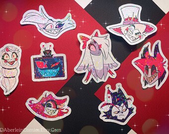 Holographic Vinyl Stickers : Hazbin Hotel - Etsy