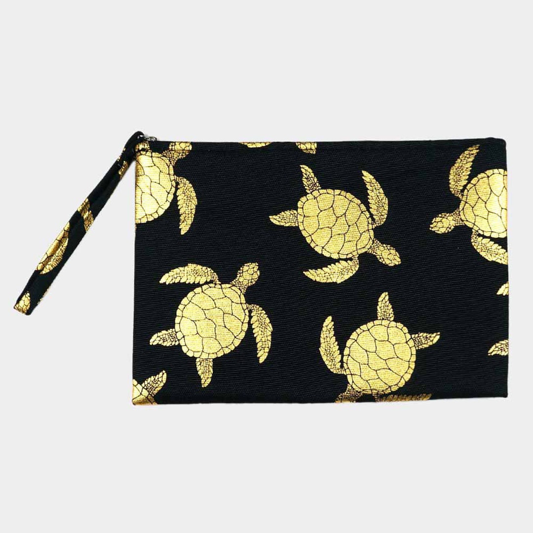 Turtle Clutch Bag Gold and Black - Etsy