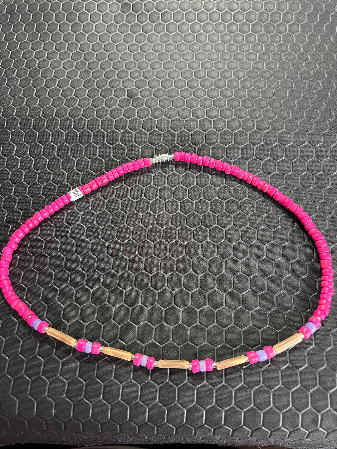 Collier de perles avec des perles roses, transparentes et brunes - Etsy ...