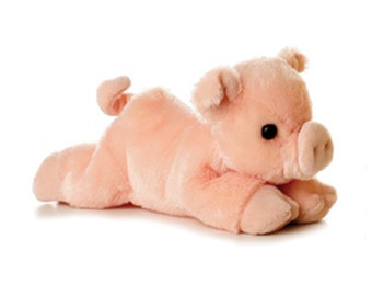 Stuffed Pink Pig - Etsy