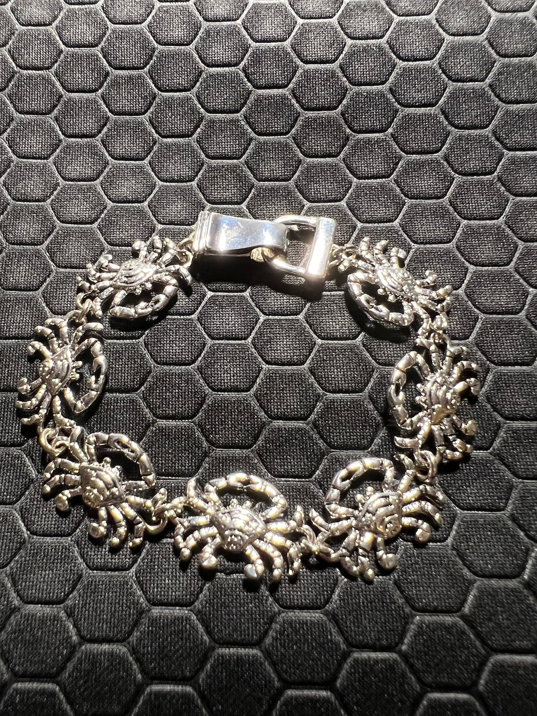 Crab Bracelet 4 Made of Sterling Silver With Black Antique Rub - Etsy