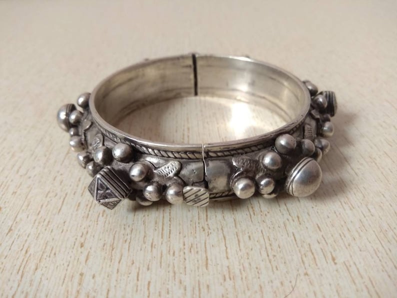 Moroccan Silver Mizam Bracelet With Hallmarks, Saharian Bracelets ...
