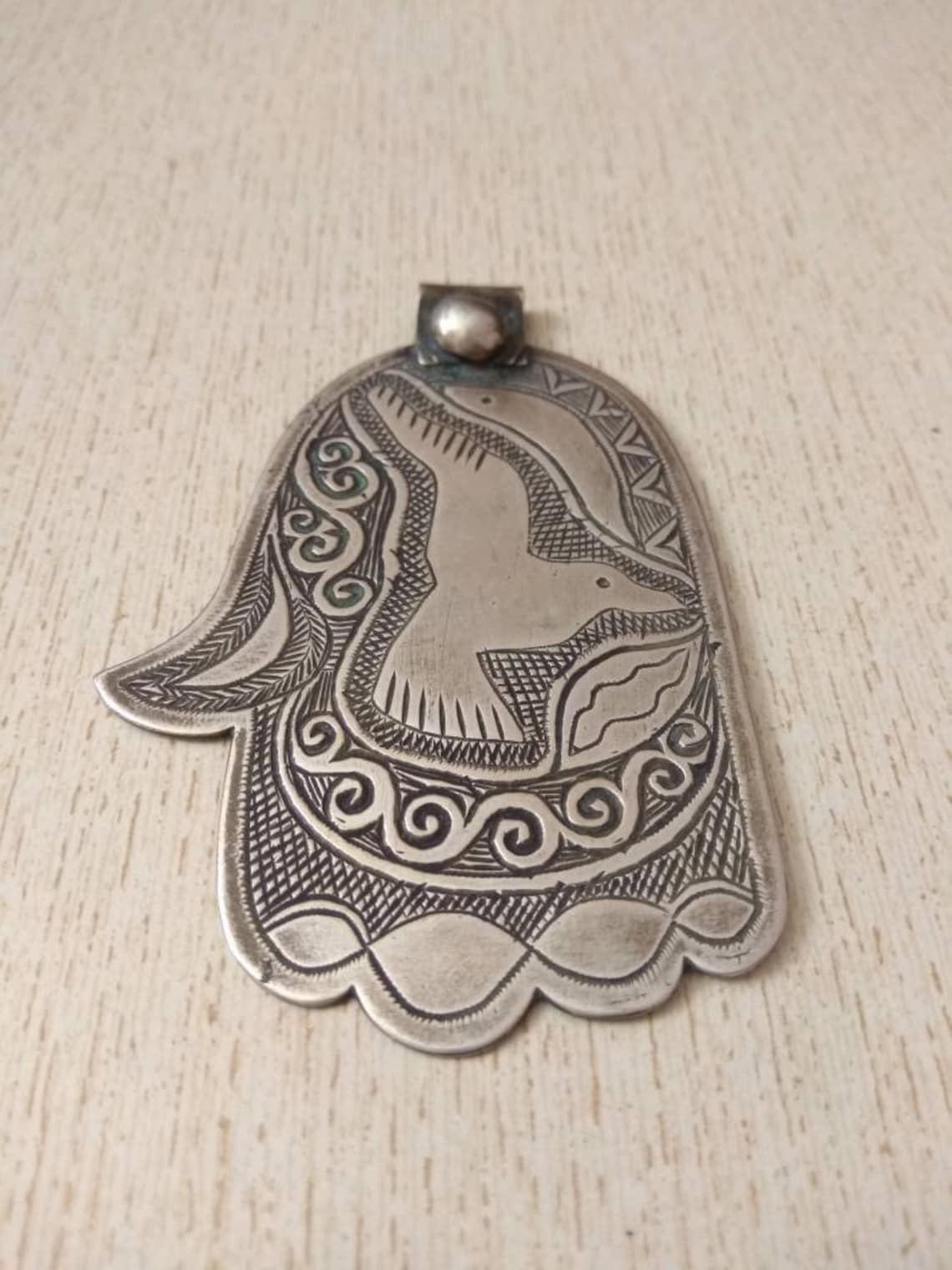 Moroccan Silver Berber Hand of Fatima khamsa | Etsy