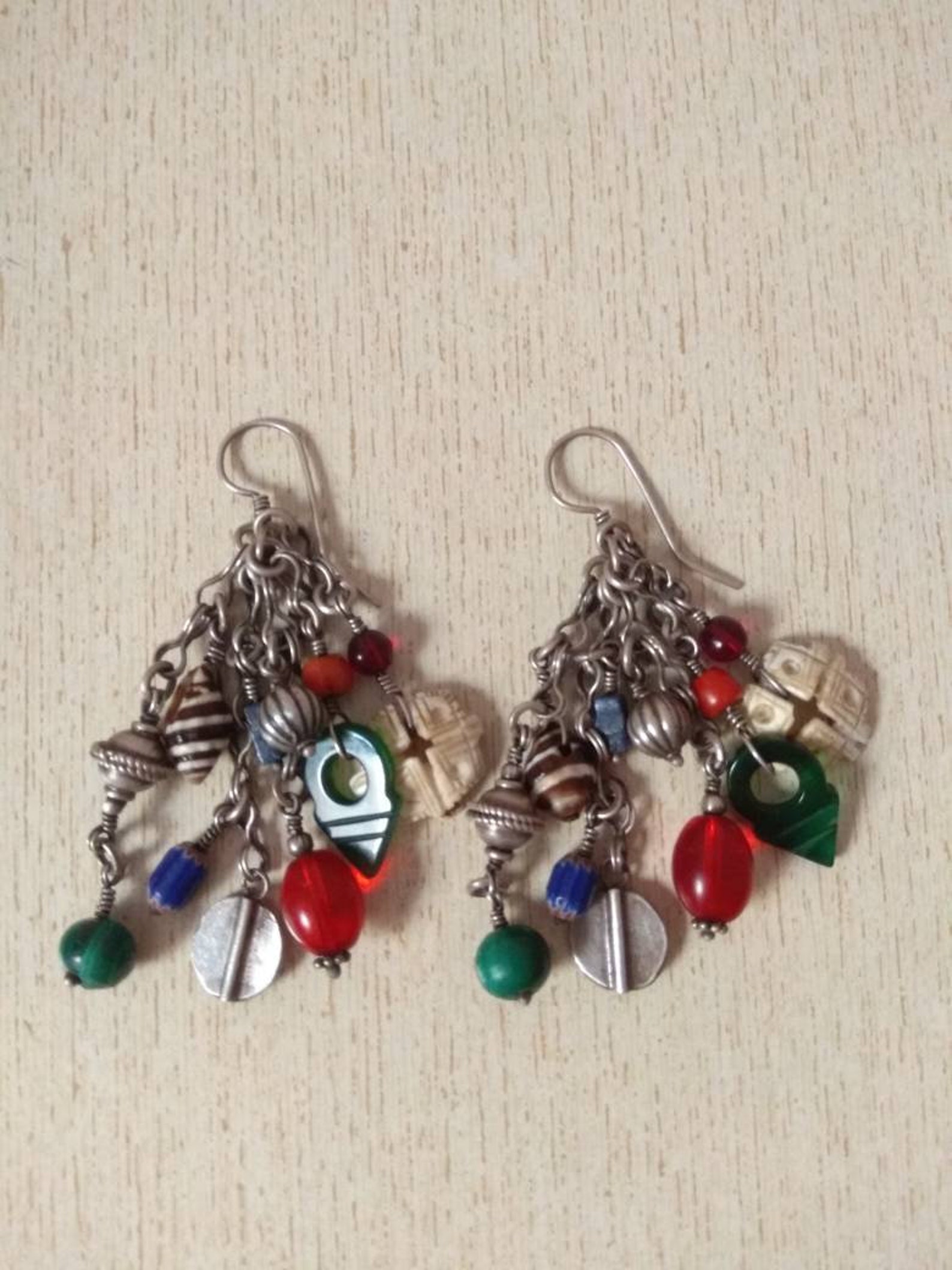 Moroccan Silver Berber Earrings With Talhakimt and Old Coral - Etsy