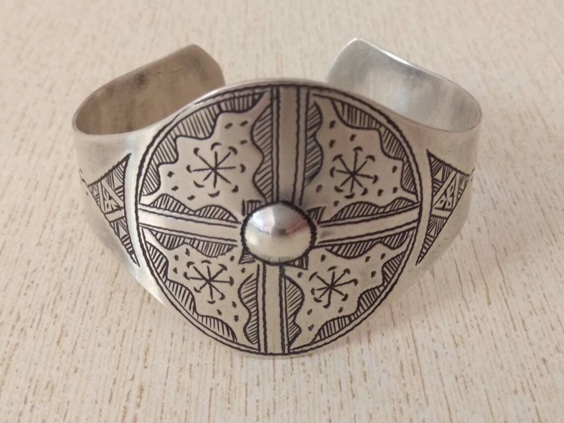 Moroccan Silver Berber Bracelet With Hallmarks Berber - Etsy