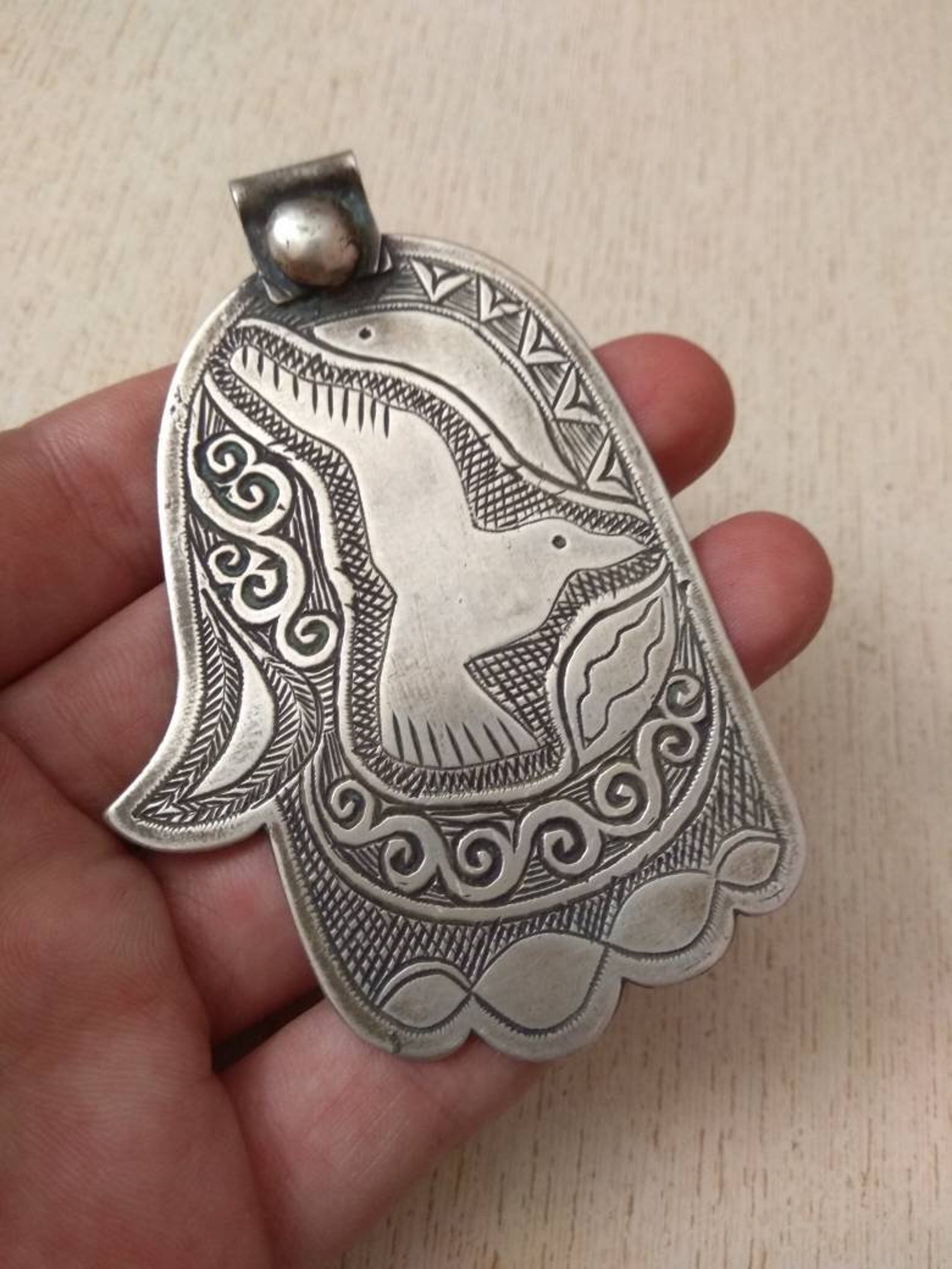 Moroccan Silver Berber Hand of Fatima khamsa - Etsy