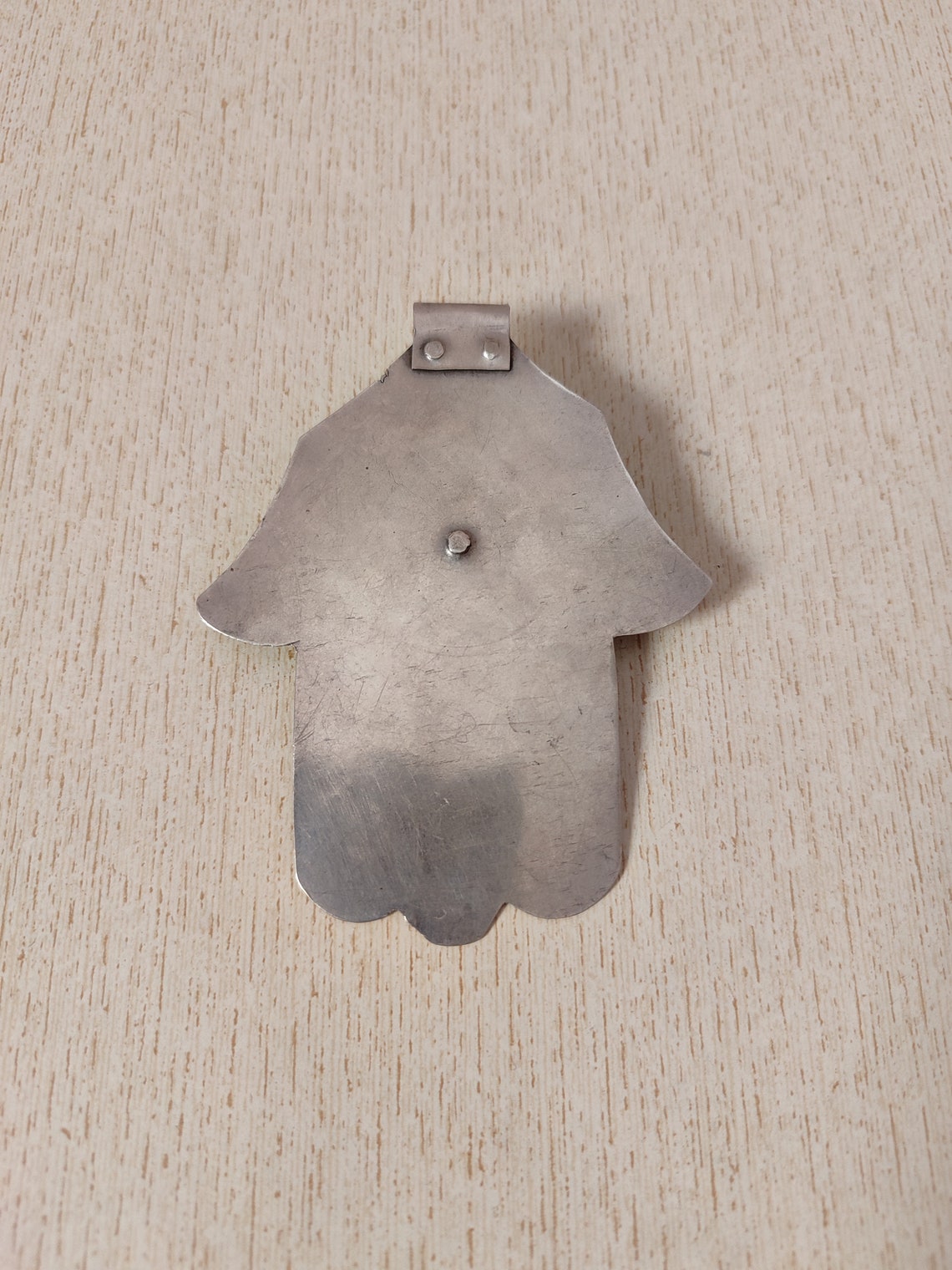 Antique Silver Berber Khamsa Pendant: Moroccan Enamel Glass Amulet - Etsy