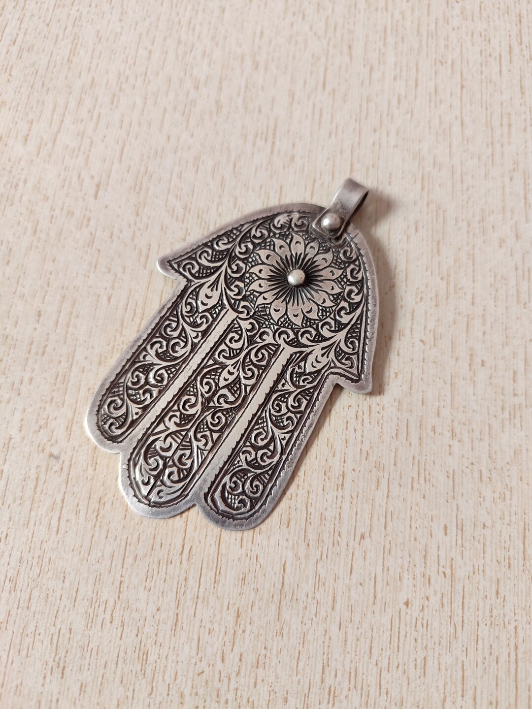 Moroccan Silver Hand of Fatima Pendant: Berber Khamsa Jewelry - Etsy