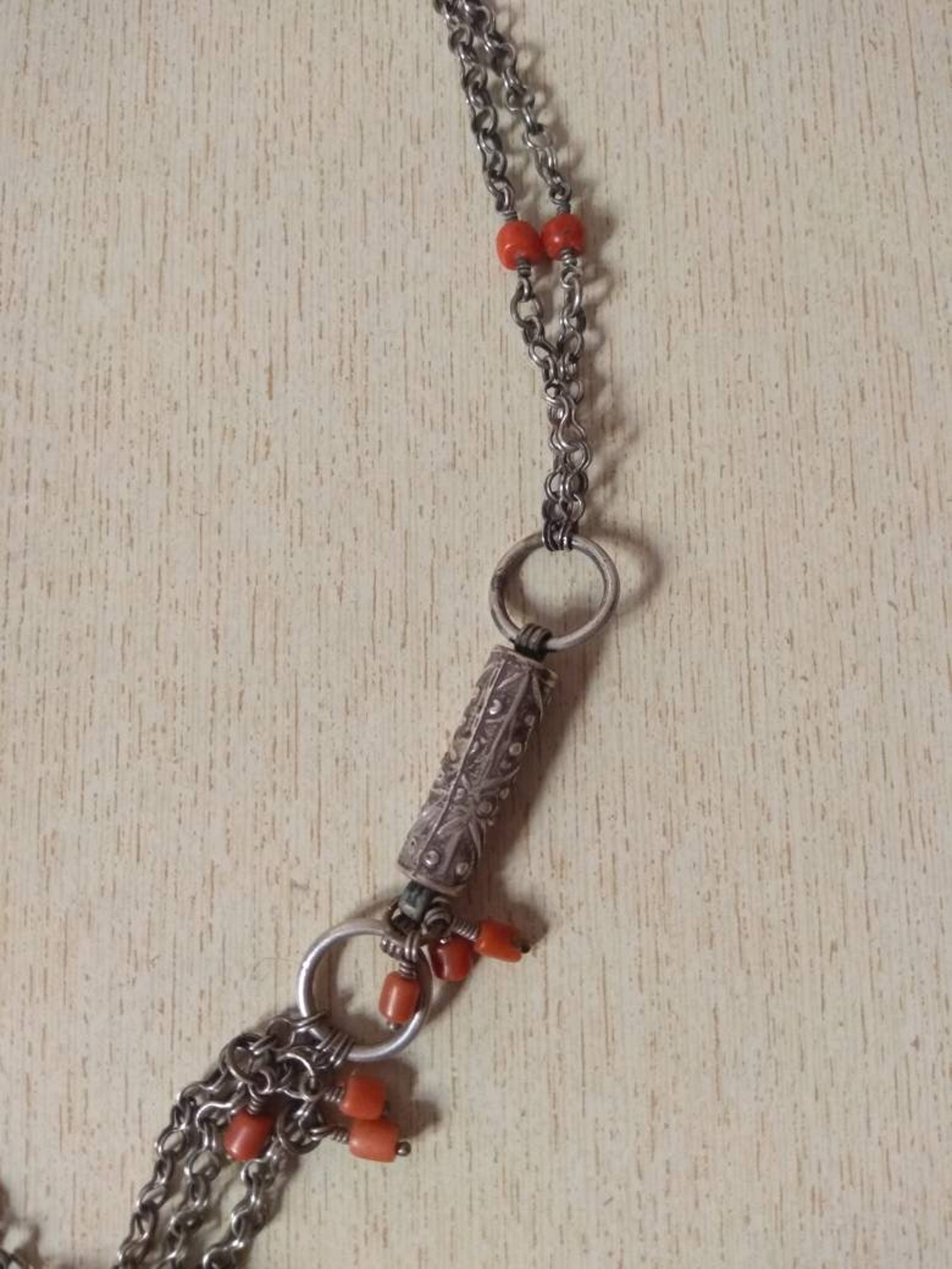 Moroccan Silver Berber Necklace From Morocco With Old Coral - Etsy