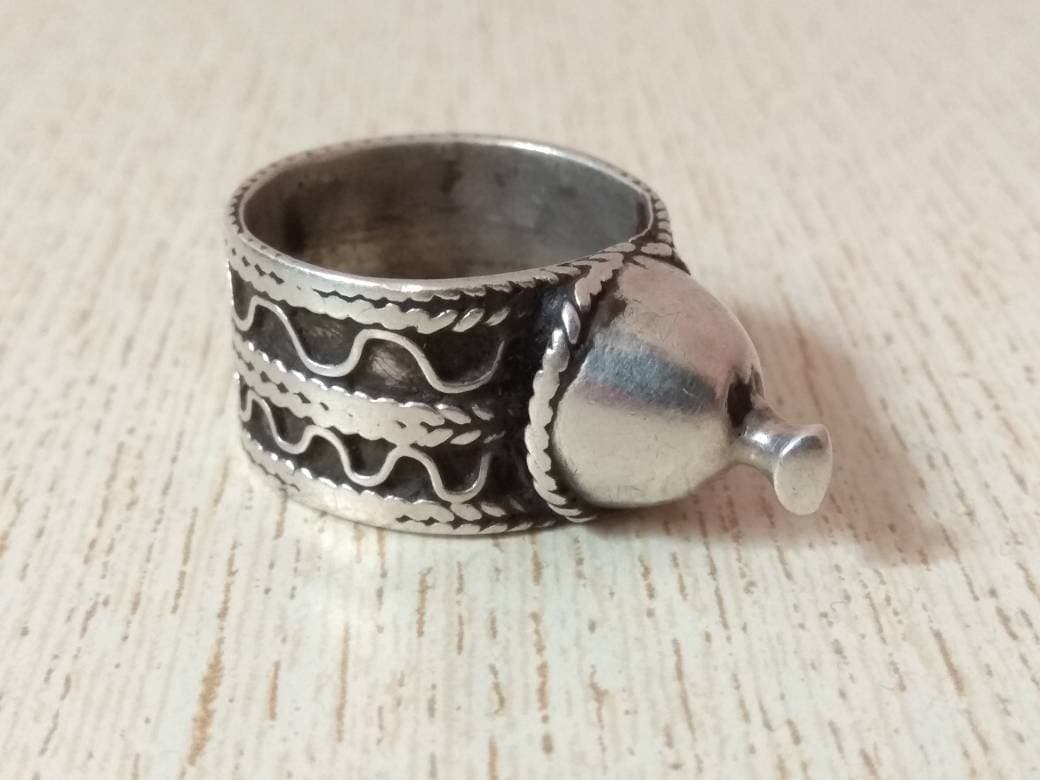 Antique Silver Berber Moroccan Ring, Berber Silver, Moroccan Jewelry ...
