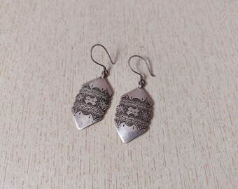 Moroccan Silver Berber Earrings With Hallmark, Berber Earrings ...