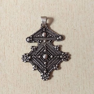 Antique Silver Cross Pendant From Southern Morocco With Granulats ...