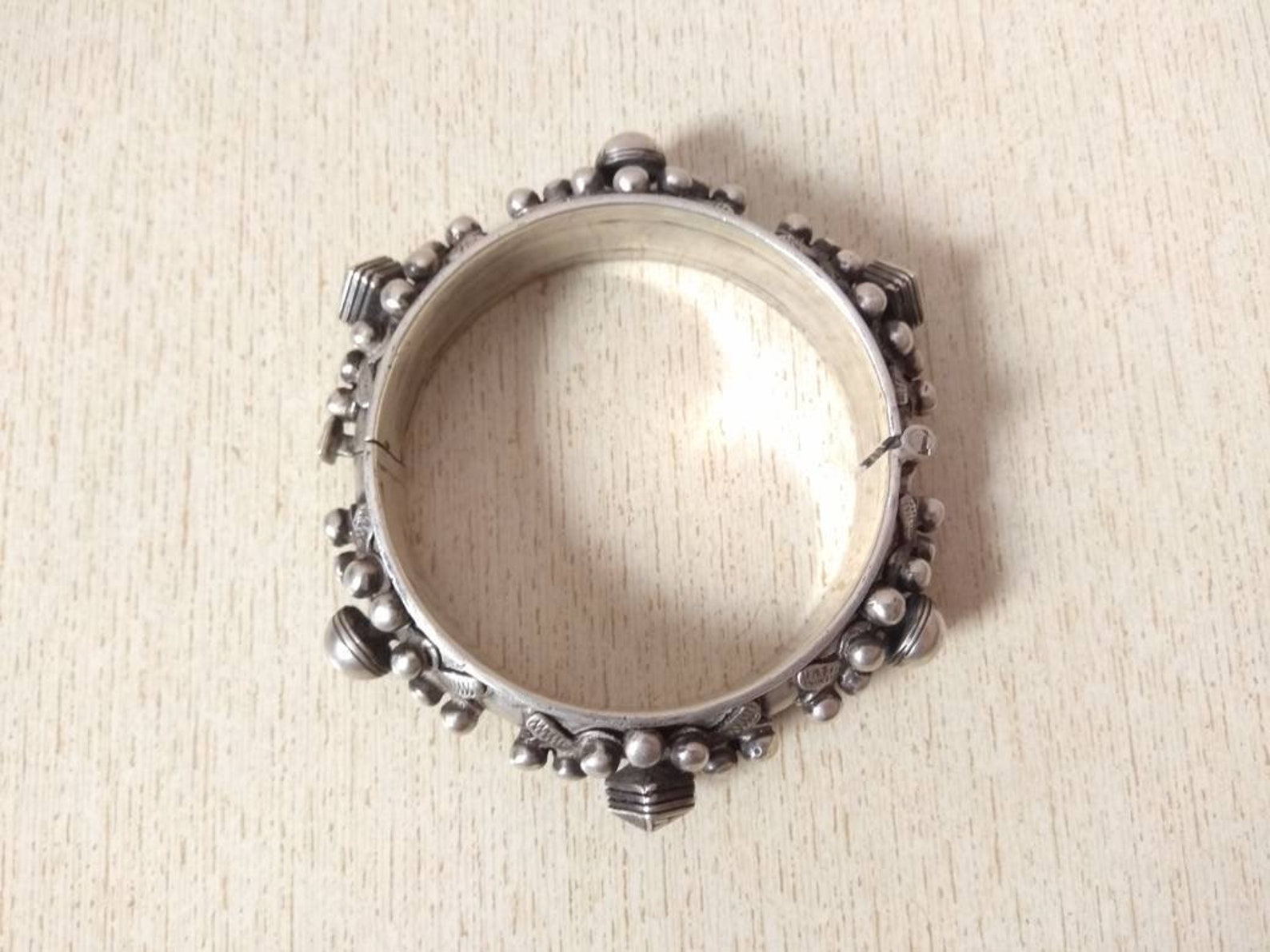 Moroccan Silver Mizam Bracelet With Hallmarks, Saharian Bracelets ...