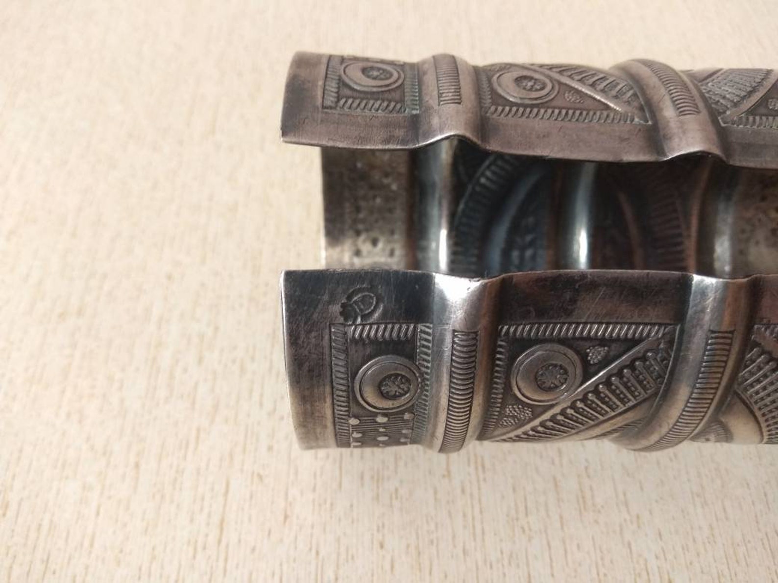 Vintage Libyan Silver Cuff Bracelets: Berber Tribal Jewelry - Etsy