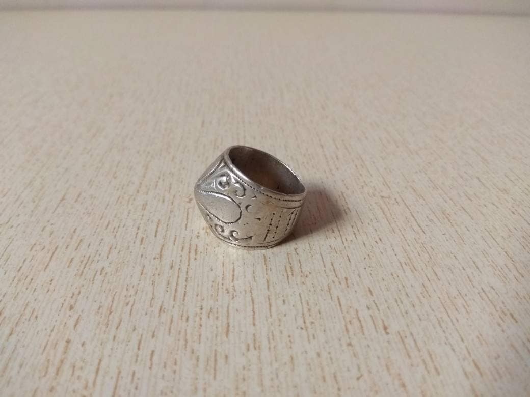 Antique Silver Berber Ring From Morocco, Size US 7,ethnic Rings ...
