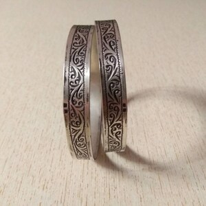 Pair of Silver Berber Bracelets From Morocco With Hallmarks, Berber ...