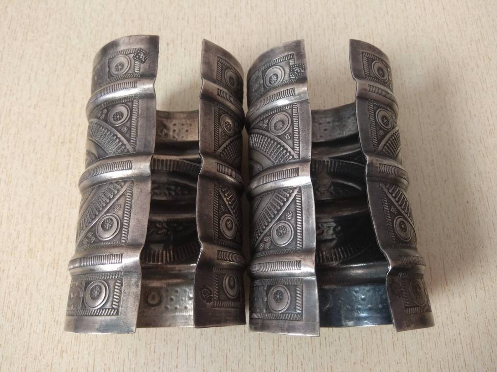 Vintage Libyan Silver Cuff Bracelets: Berber Tribal Jewelry - Etsy
