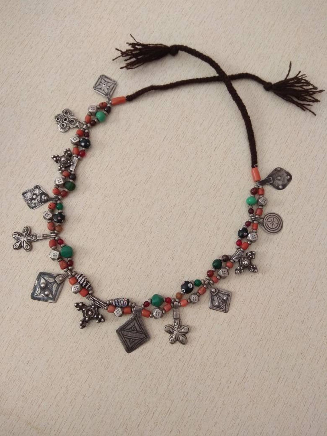 Antique Berber Necklace from Morocco with Berber Pendants Old | Etsy